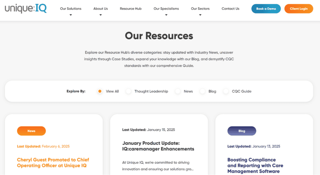 Award-Winning Home Care Management Software | Unique IQ
